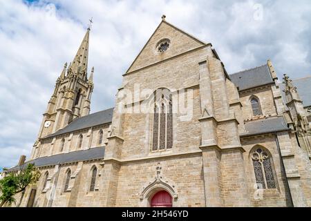 The city of Elven in Brittany, Saint-Alban church, beautiful monument ...