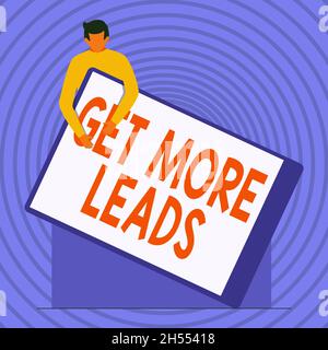 Text caption presenting Get More Leads. Concept meaning Inbound ...