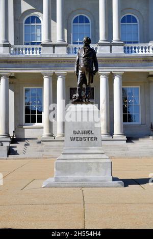 Daniel Webster Statue at State Capitol Building Statehouse Boston ...