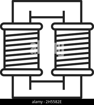 Outline Electric transformer substation. Power grid substation - vector ...