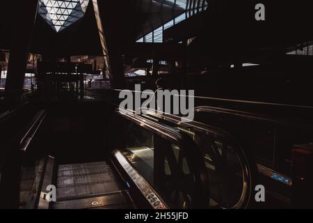 Vienna, Austria - July 28, 2018: Interior amazing Hauptbahnhof train ...