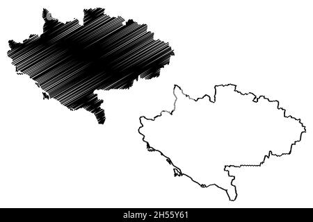 Siwan district (Bihar State, Saran division, Republic of India) map ...