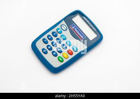 A Nationwide Building Society online banking card reader Stock Photo ...
