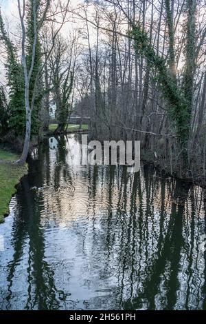 idyllic river course in the Srpreewald Stock Photo - Alamy