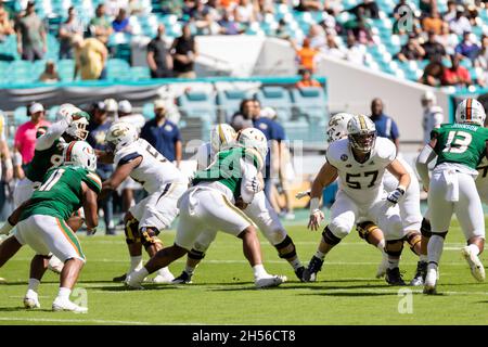 Miami quarterback Jake Garcia (13) during an NCAA football game on ...