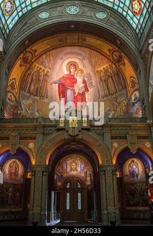 Religious architecture image: interior of a russian orthodox church in ...