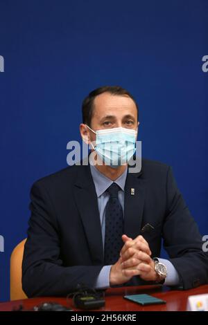 BUCHAREST, ROMANIA - November 02, 2021: Pavel Cristian Balaj President ...