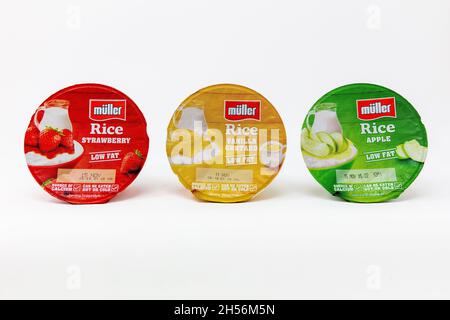 Muller Rice Assorted Flavours Stock Photo - Alamy