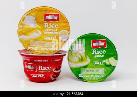 Muller Rice Assorted Flavours Stock Photo - Alamy