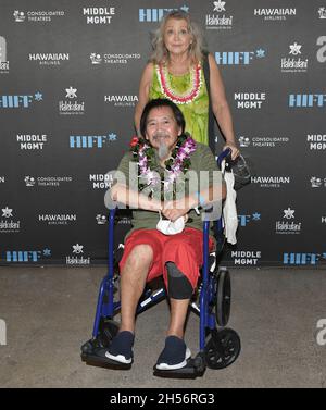 (L-R) Filmmaker Albert Pyun and Wife Cynthia Curnan at the 41st Hawai'i ...