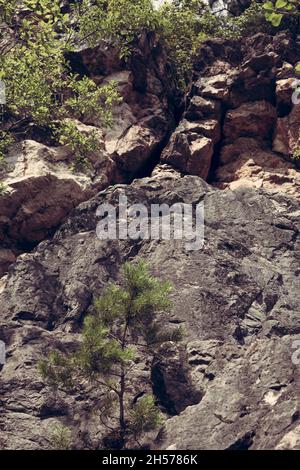 detail of rock formation inside of an old quarry Stock Photo - Alamy