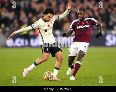 Liverpool's Trent Alexander-Arnold (left) and Tottenham Hotspur's Ryan ...