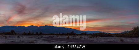 Sunset over furnace creek in Death Valley, USA Stock Photo - Alamy