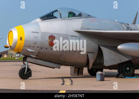 Saab J29 Tunnan, known as Flygande tunnan - The flying barrel - of the ...