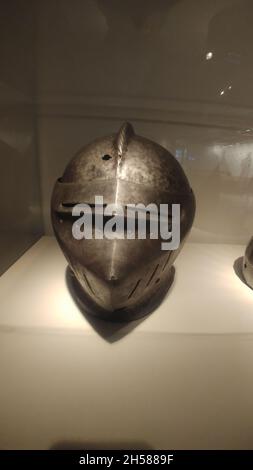 Medieval Knight Armor Heads Stock Photo - Alamy