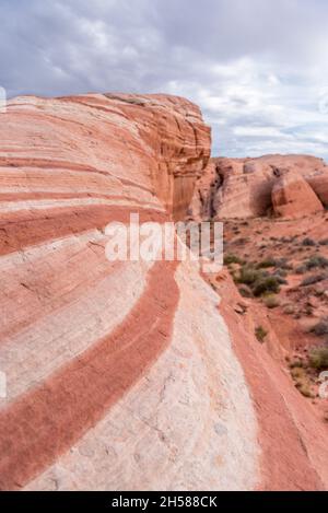 Iconic Fire Wave rock formation in the Valley of Fire State Park, USA ...