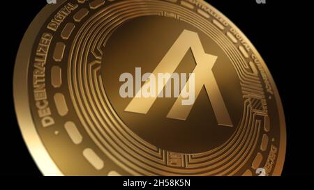 Algorand Algo cryptocurrency symbol on white background isolated logo ...