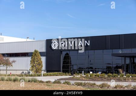 Normal, Illinois, USA. 7th Nov, 2021. Rivian company automotive ...