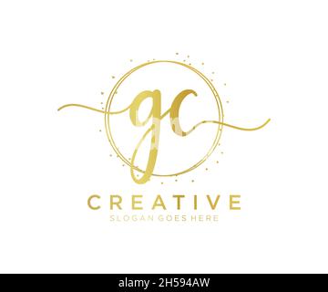 GC feminine logo. Usable for Nature, Salon, Spa, Cosmetic and Beauty ...