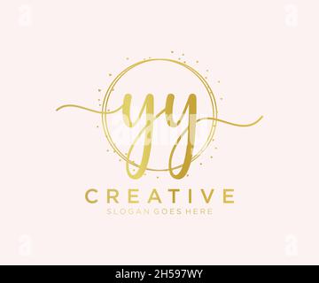 YY feminine logo. Usable for Nature, Salon, Spa, Cosmetic and Beauty ...
