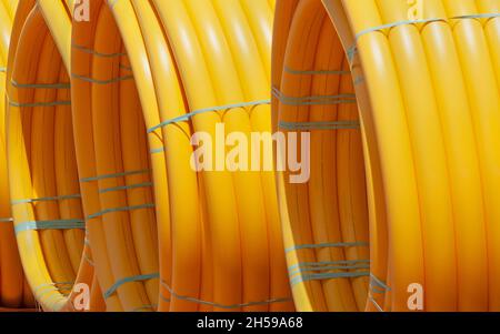 Coiled flexible underground natural gas line Stock Photo - Alamy