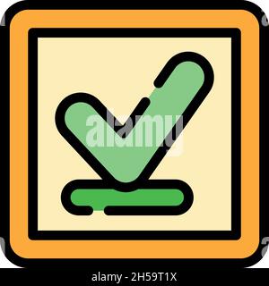 Approved request icon. Outline approved request vector icon for web ...
