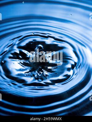 Splashes of water and blurry waves on it Stock Photo - Alamy