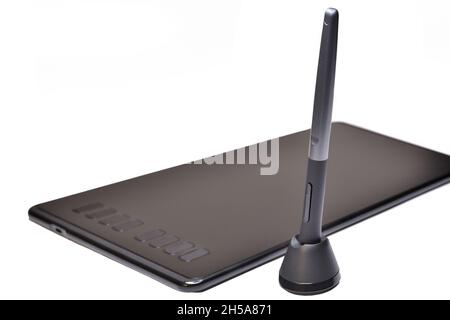 Graphics tablet computer input device Stock Photo - Alamy