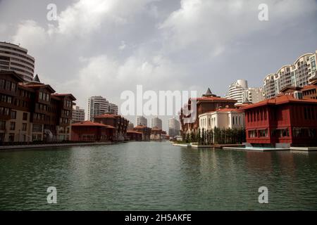 A modern complex of apartments, pool and villas.Istanbul province Stock ...