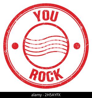 ROCK text written on red grungy stamp sign Stock Photo - Alamy