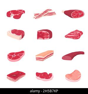 cartoon meats collection Stock Vector Image & Art - Alamy