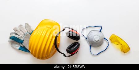 Safety helmet, ear muffs and goggles: personal protective equipment and ...