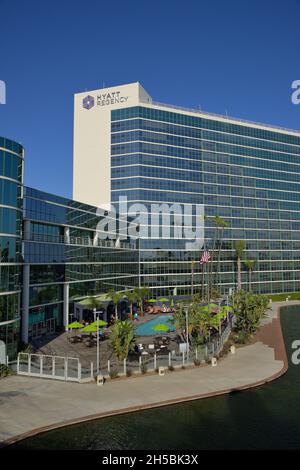 The Hyatt Regency Hotel at the waterfront, Long Beach CA Stock Photo ...