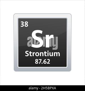 Strontium symbol. Chemical element of the periodic table. Vector stock illustration Stock Vector ...