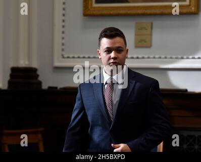 Kenosha, Wisconsin, USA. 8th Nov, 2021. Defense attorney COREY ...