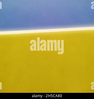 Abstract blue background with yellow mustard color powder spots Stock ...