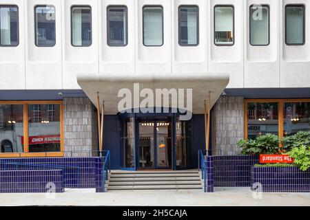 The Standard Hotel entrance, Kings Cross London, Euston Road. Opened ...