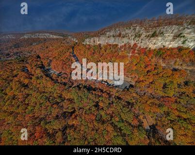Hair Pin Turn The Gunks NY - Aerial view to the Mohonk Preserve nature ...