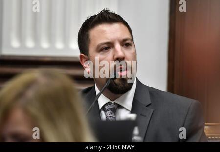 Kenosha, Wisconsin, USA. 8th Nov, 2021. Defense attorney COREY ...