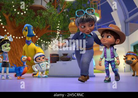 RIDLEY JONES, from left: Ismat (voice: Ashlyn Madden), Ridley Jones ...