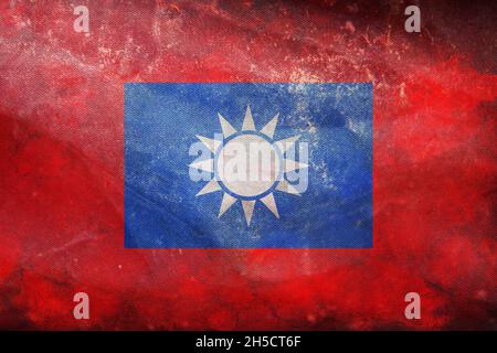 Top view of retro flag Army jenderal Indonesia with grunge texture ...