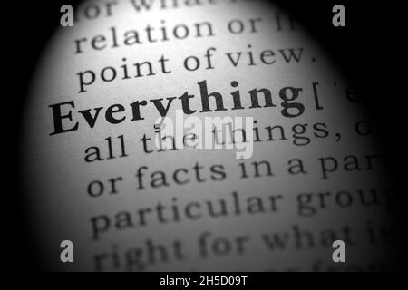 Fake Dictionary word, Dictionary definition of everything Stock Photo ...