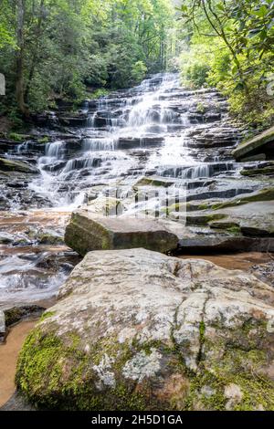 Beautiful shot of the Helen Georgia Waterfall in the US Stock Photo - Alamy