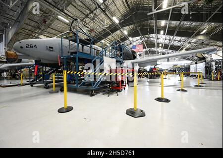 An A-10 Thunderbolt II aircraft undergoes maintenance at Georgetown ...