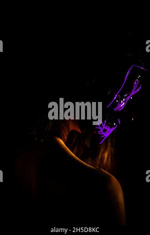 a fantastic shot of an horrible purge mask Stock Photo - Alamy