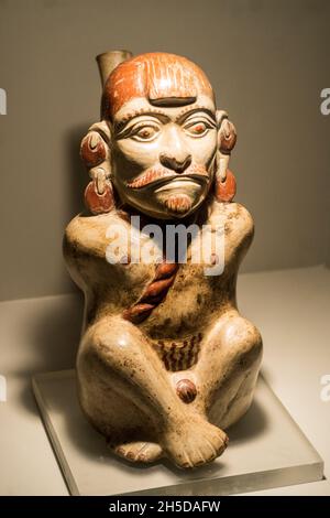 Ceramic vessel, depicting prisoner of war Moche culture 100 AC-800 AC ...