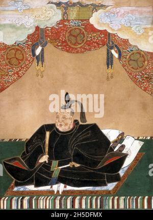 Portrait of Tokugawa Ieyasu (founder and first shogun of the Tokugawa ...