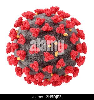 COrona VIrus under the microscope 3d macro illustration background ...