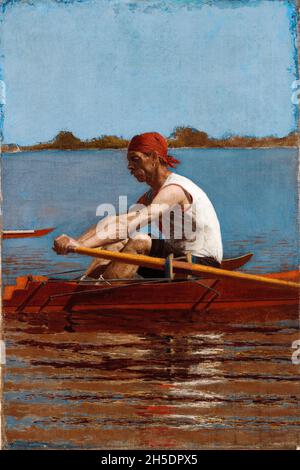 Thomas Eakins - John Biglin in a Single Scull - c1873-1874 Stock Photo ...
