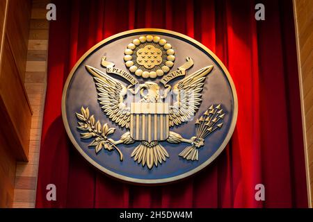 The Seal of The United States with E Pluribus Unum motto on the Stock ...